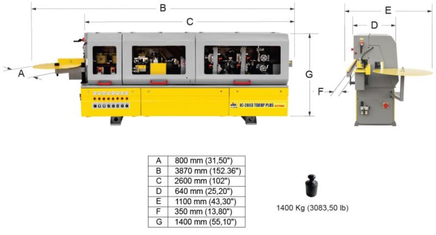 COLADEIRA DE BORDA mod IC-2003 TDRRP Plus Electronic